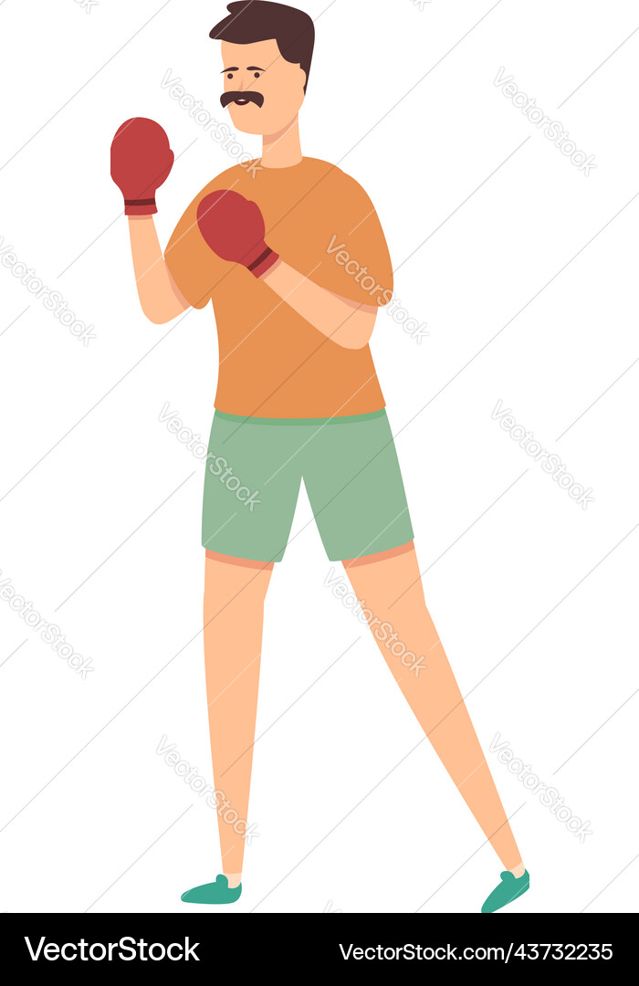 Boxing training icon cartoon sport Royalty Free Vector Image