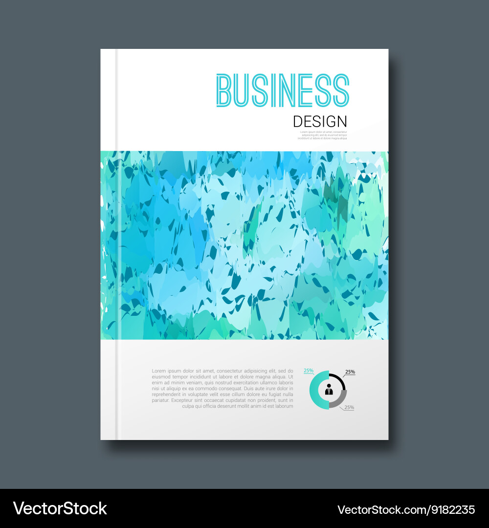 Business design with fresh cold color background Vector Image