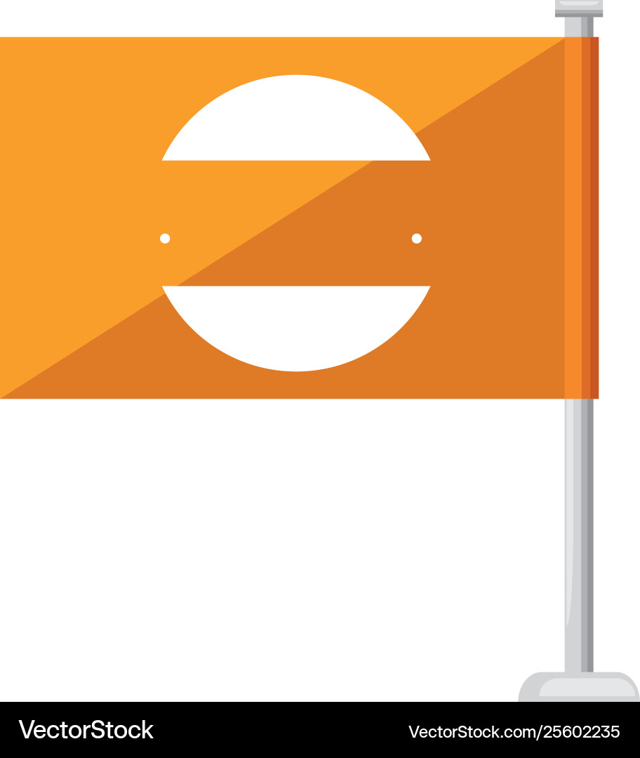 Flag with commercial emblem print Royalty Free Vector Image