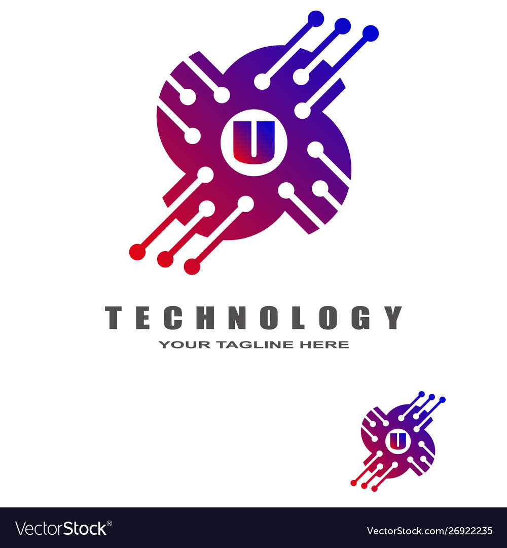 Future technology logo Royalty Free Vector Image