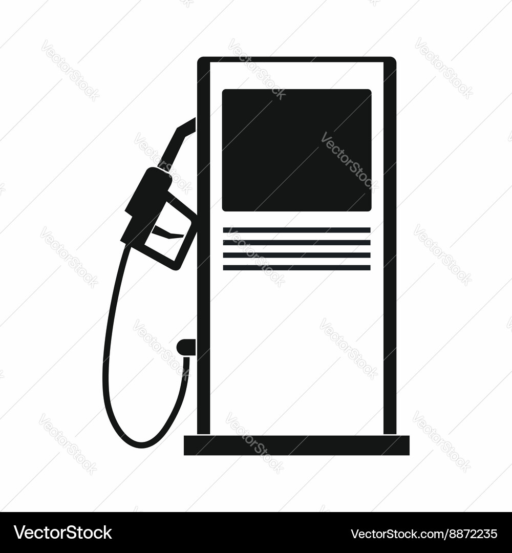 Gas station icon simple style Royalty Free Vector Image