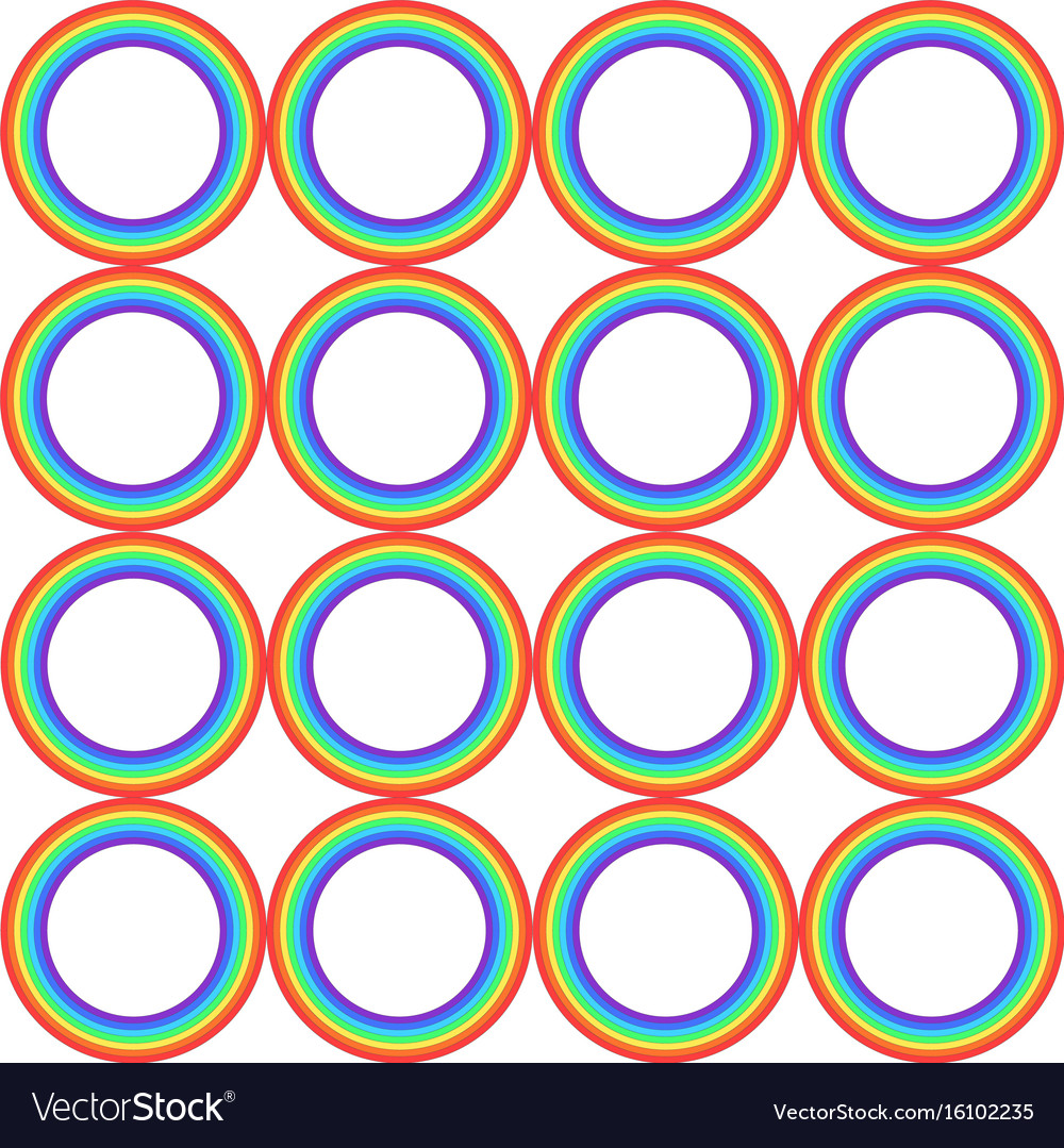 Rainbow circle pattern Royalty Free Vector Image