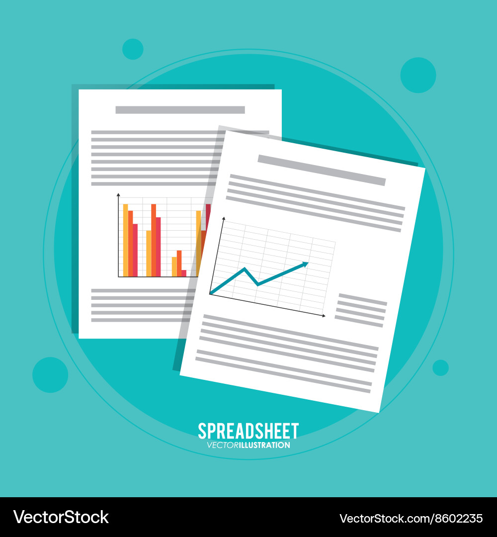 Spreadsheet design business and infographic Vector Image