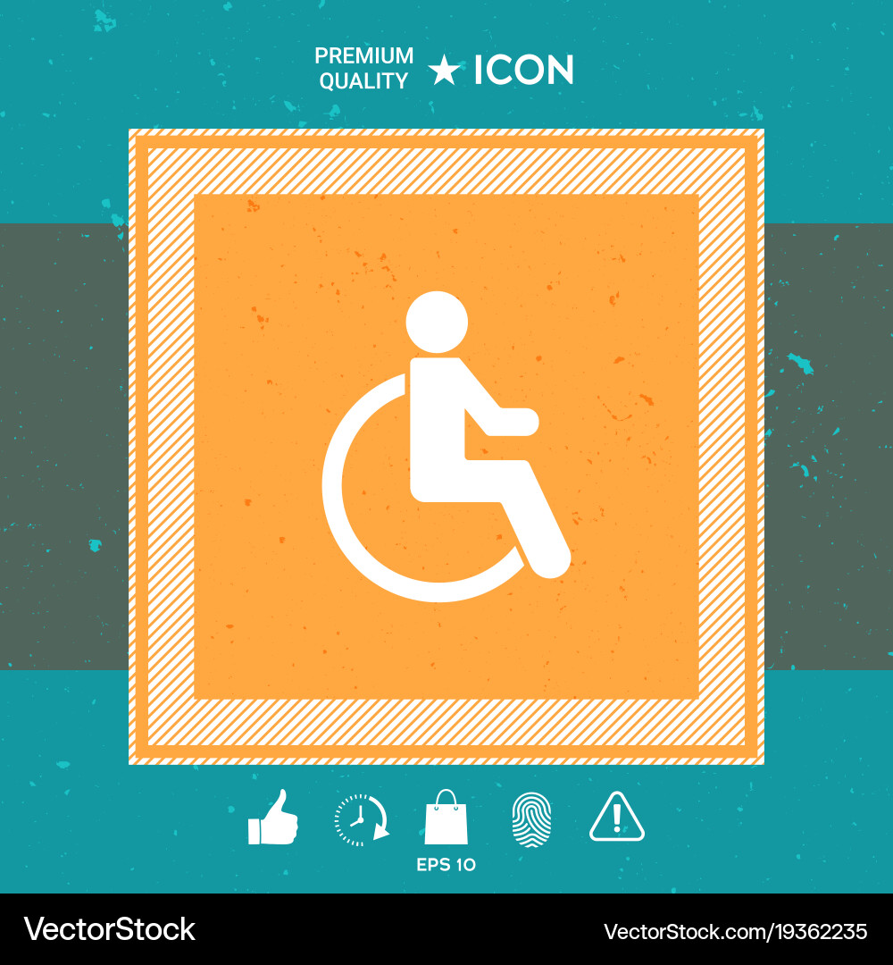 Wheelchair handicap icon Royalty Free Vector Image