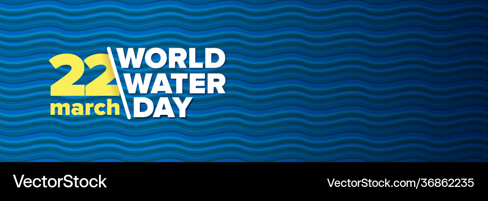 World water day horizontal banner design template Vector Image