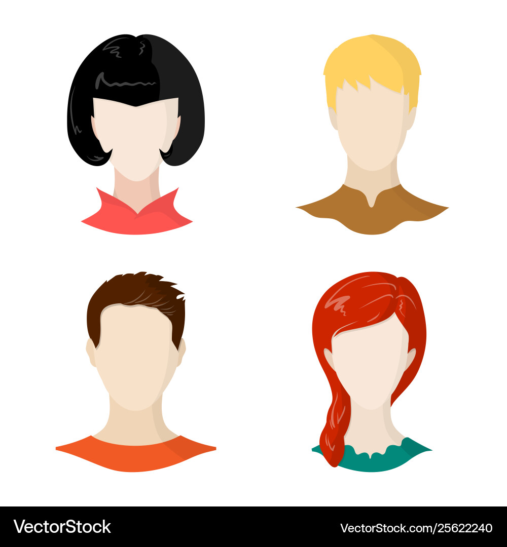 Design avatar and dummy sign collection Royalty Free Vector