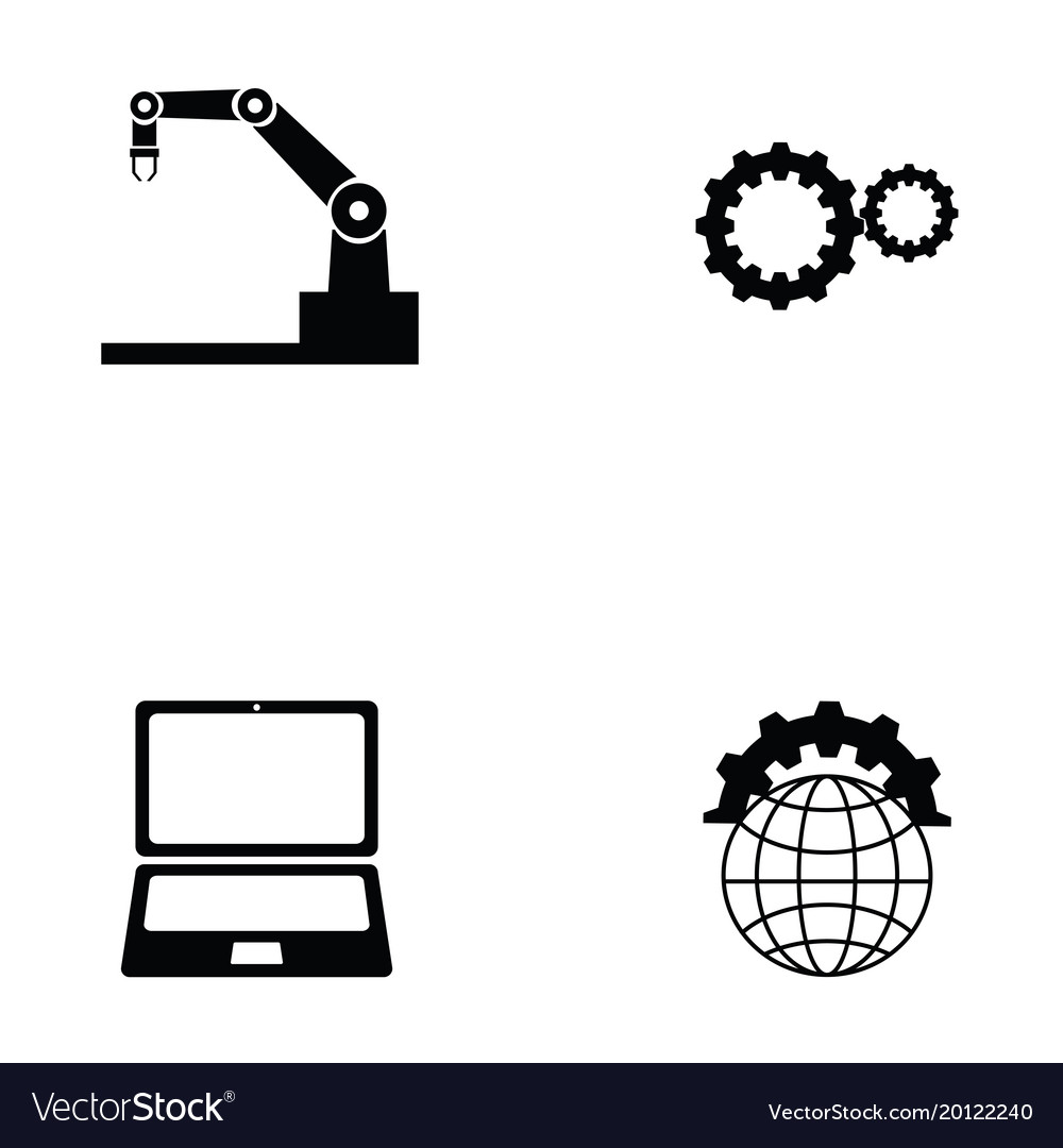 Engineering icon set Royalty Free Vector Image