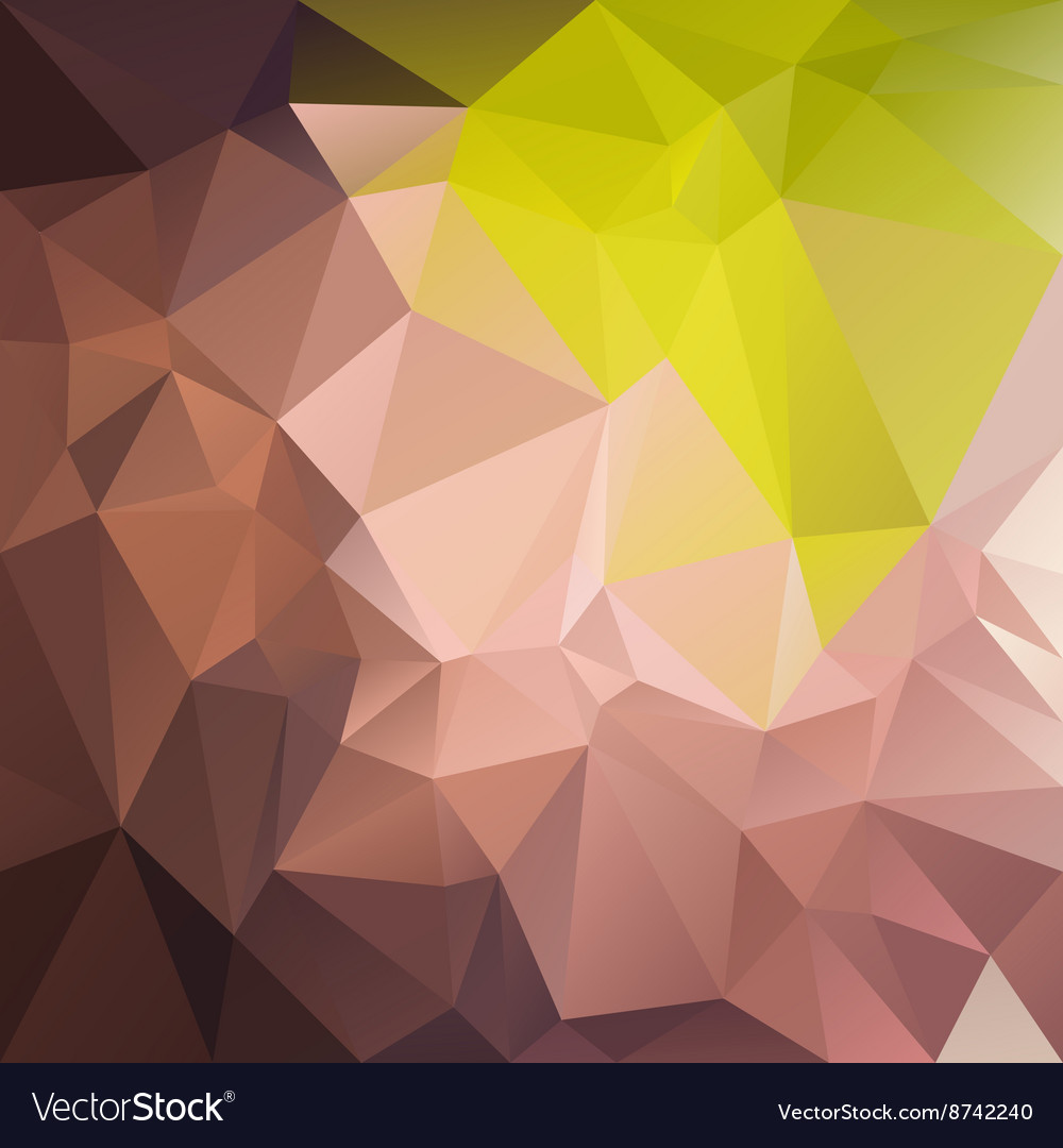 Natural green grown abstract polygon triangular Vector Image