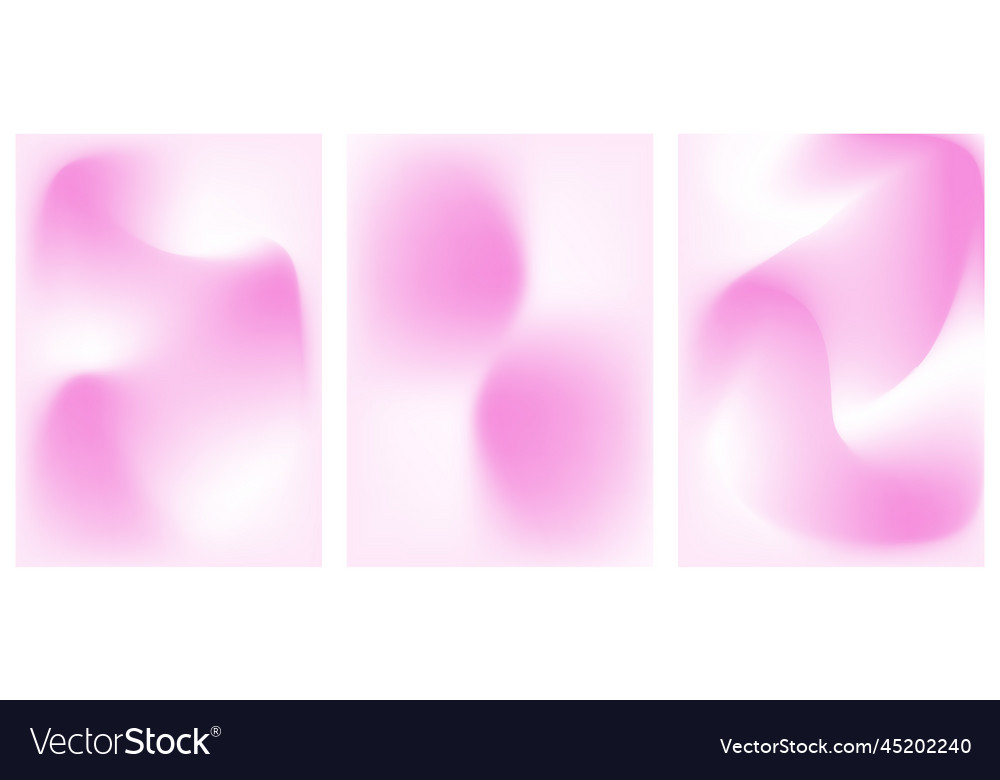 Purple gradient set in y2k style three 00s style Vector Image