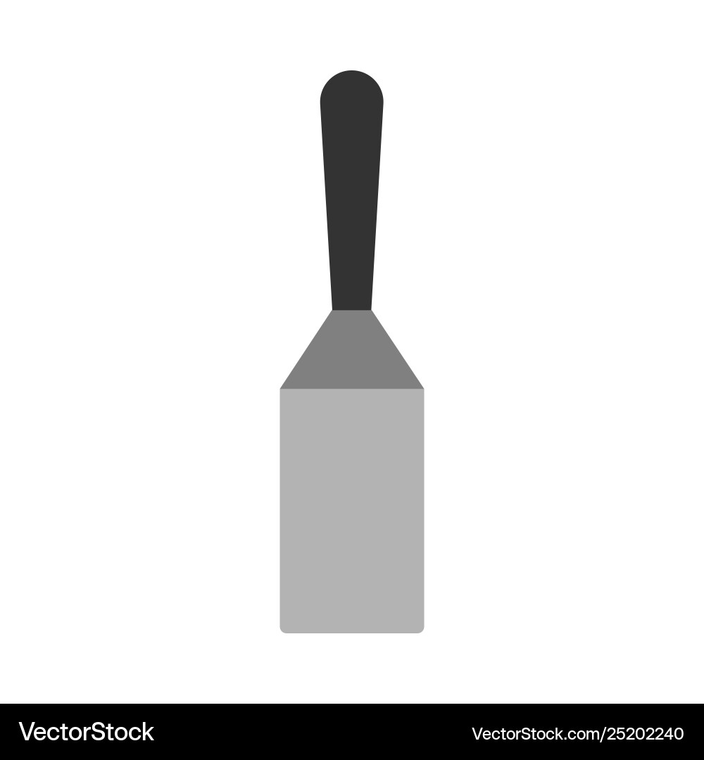 Spatula symbol top view icon handle flat steel Vector Image
