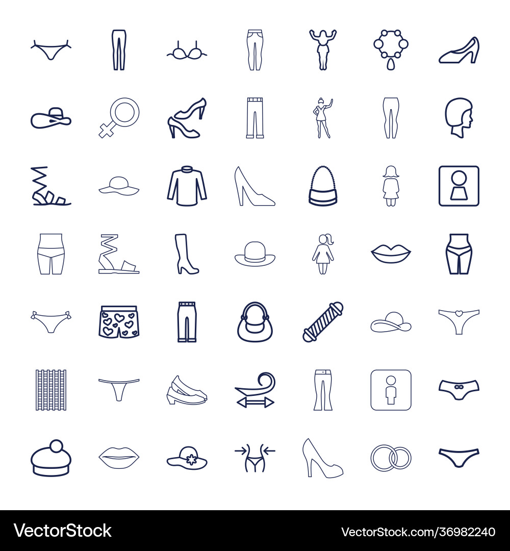 Women icons Royalty Free Vector Image - VectorStock