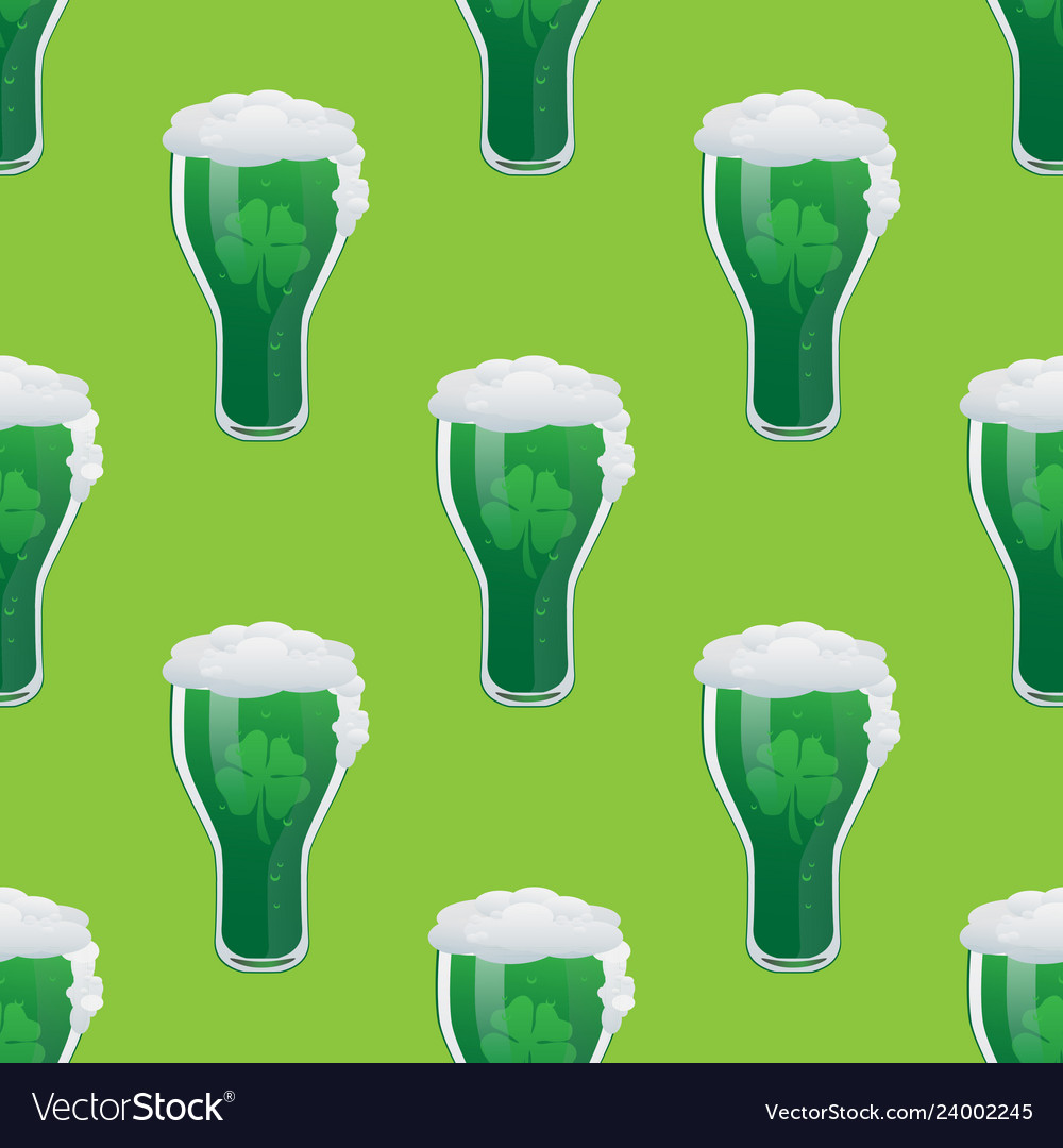 Beer seamless pattern Royalty Free Vector Image