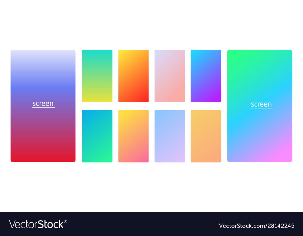 Gradient backgrounds for screen set 3 Royalty Free Vector