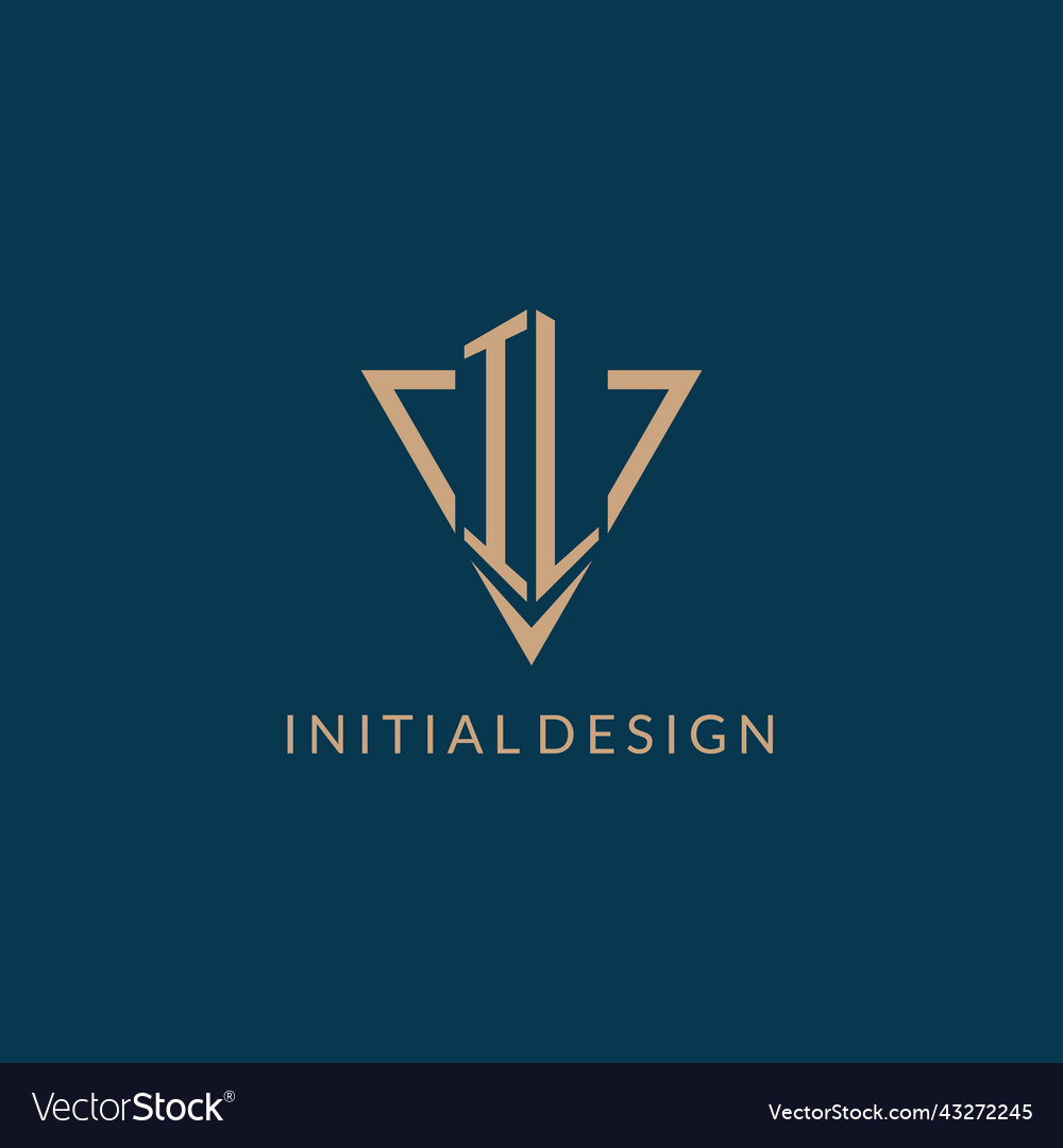 Il logo initials triangle shape style creative Vector Image