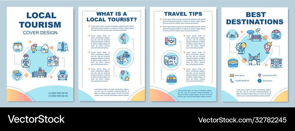 Local tourism brochure template Royalty Free Vector Image
