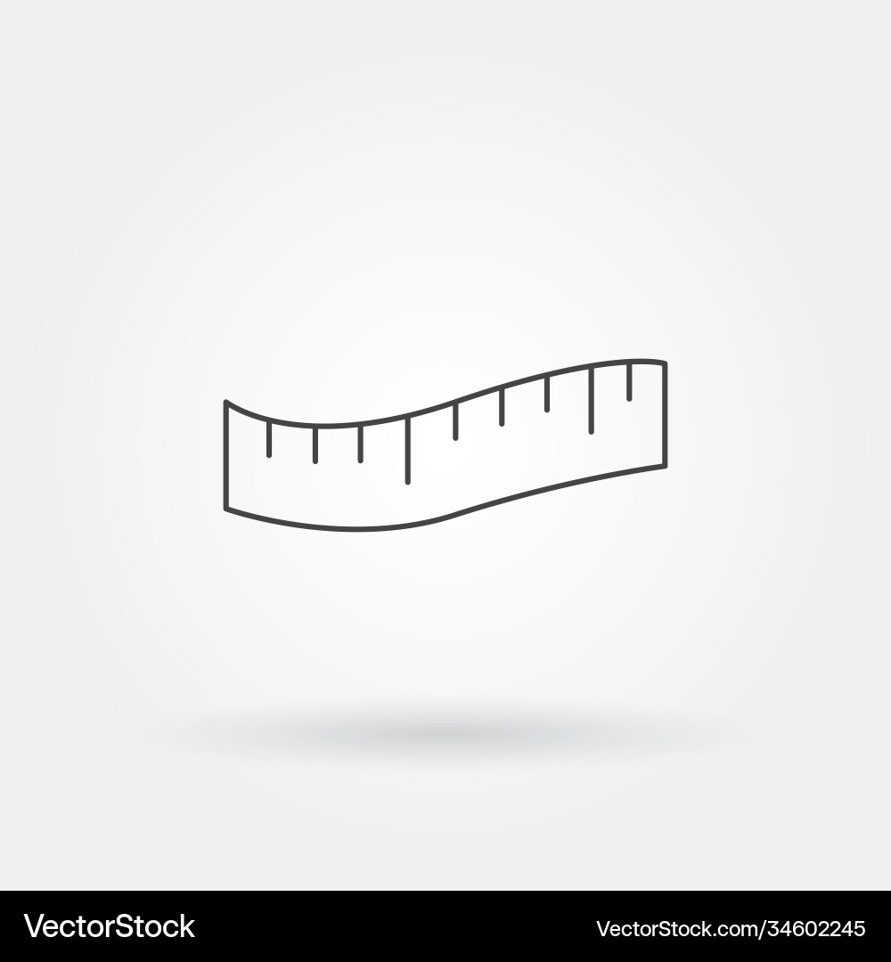 Measure single isolated icon with modern line Vector Image