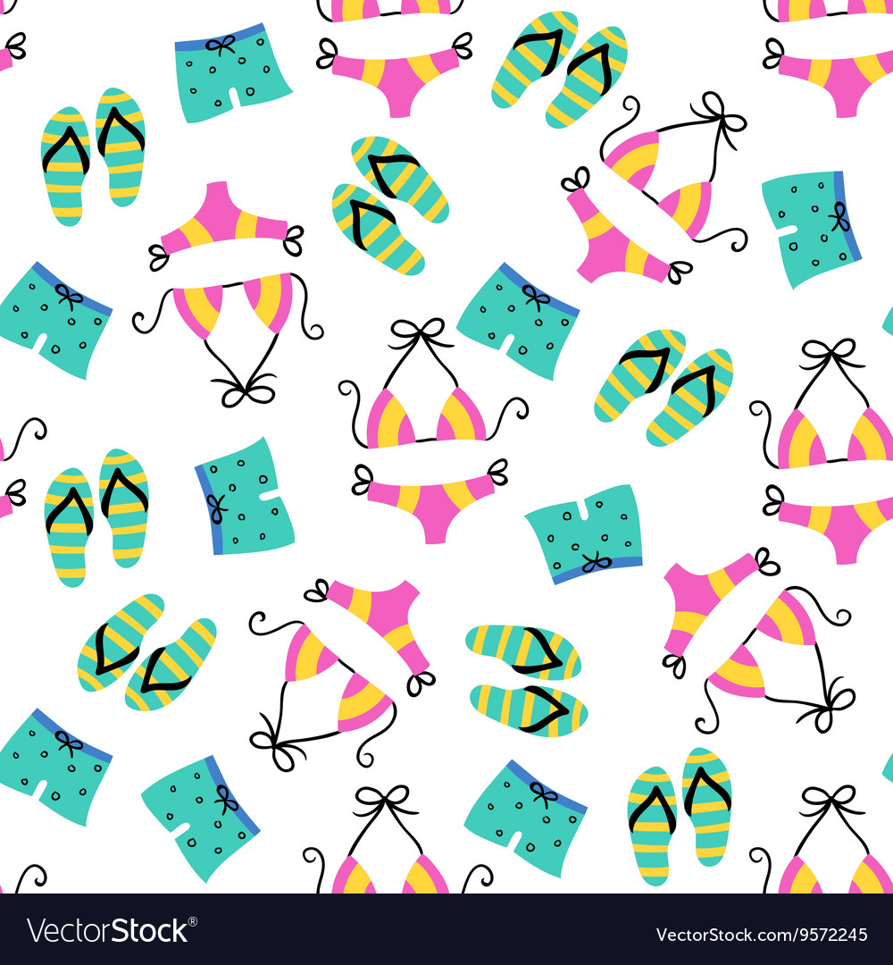 Seamless summer pattern Royalty Free Vector Image