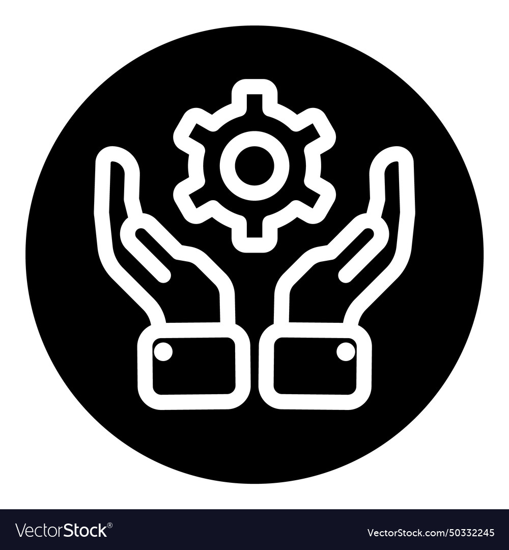 Service flat icon isolated on white background Vector Image