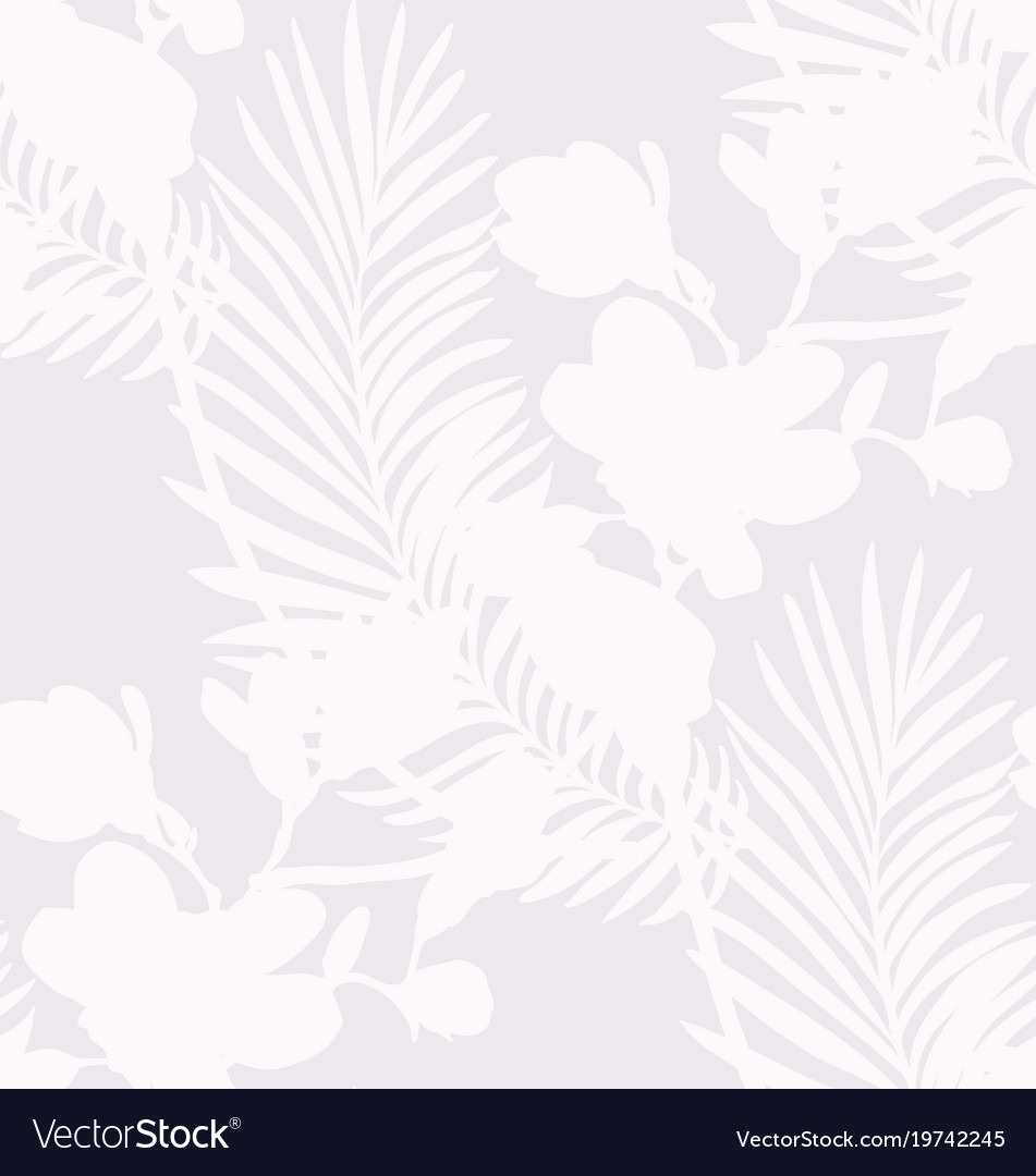 Subtle seamless pattern with drawn flowers plants Vector Image
