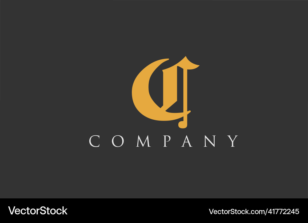 Vintage letter c alphabet design creative logo Vector Image