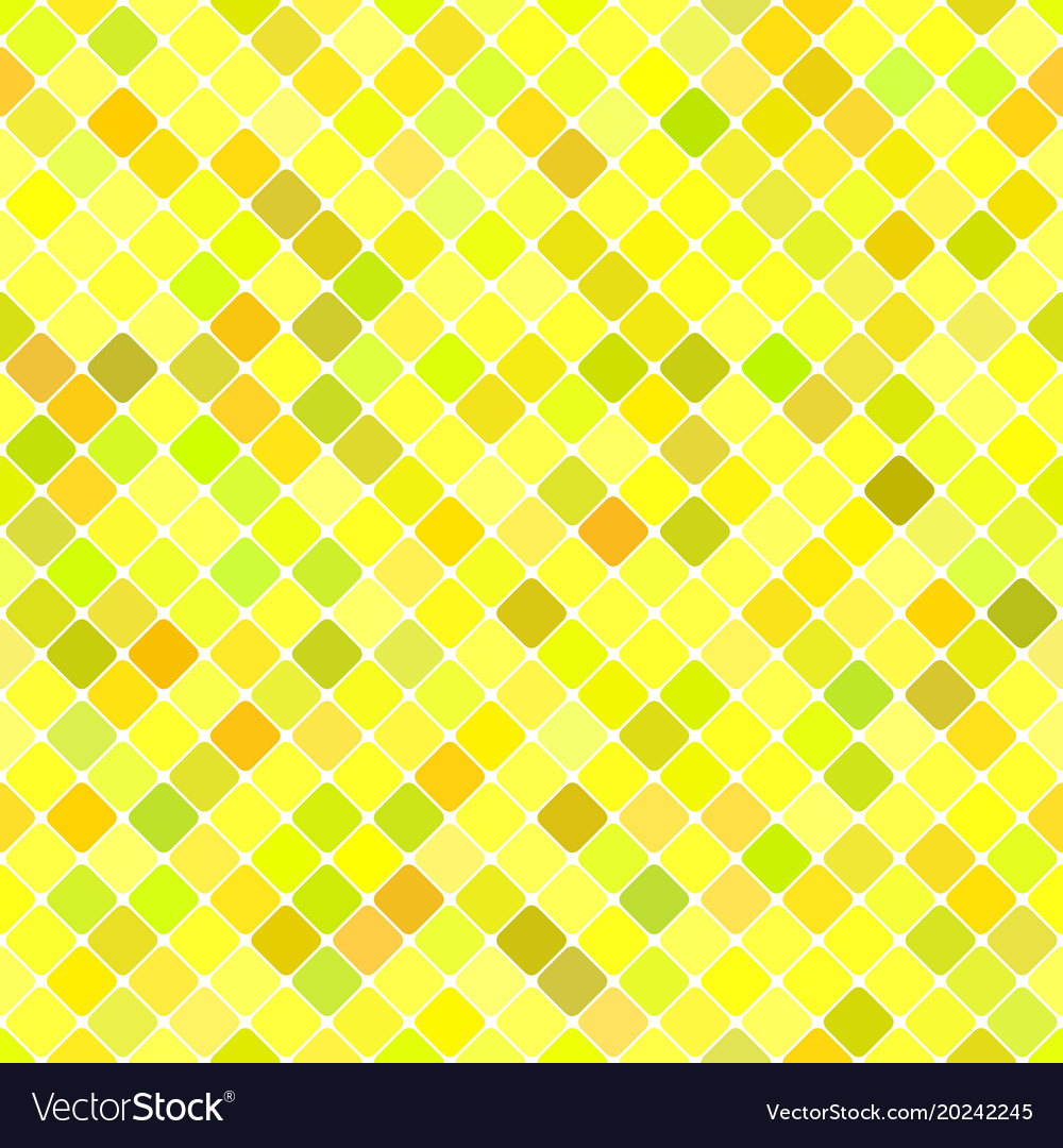 Yellow seamless diagonal square pattern Royalty Free Vector