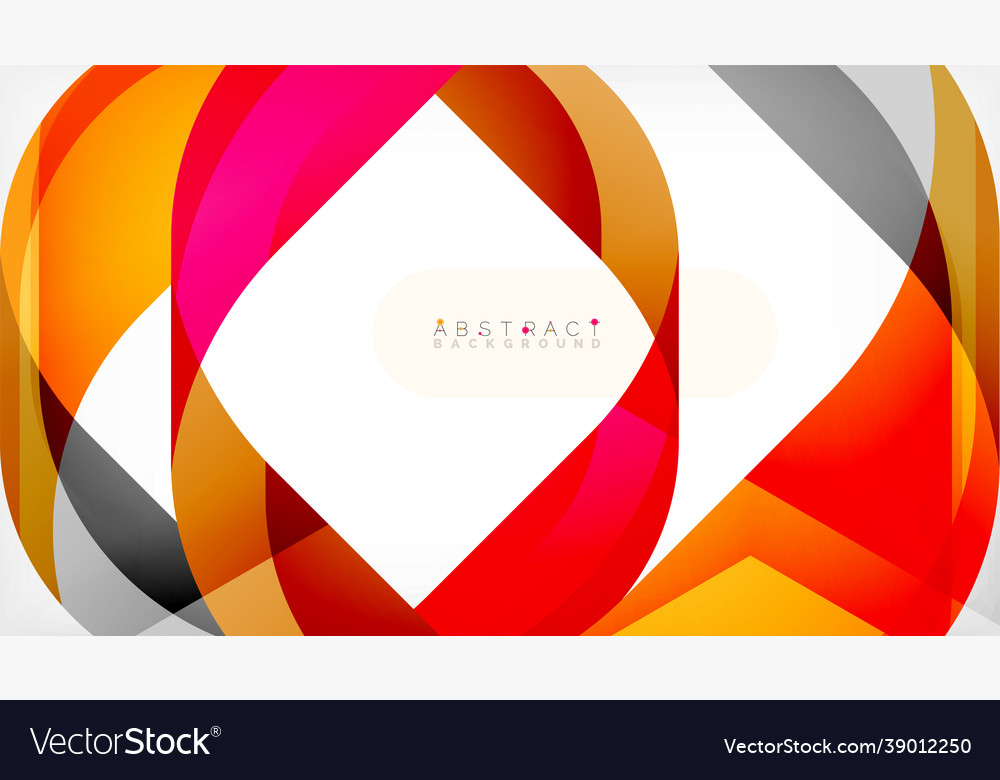 Abstract square shape with overlapping waves Vector Image