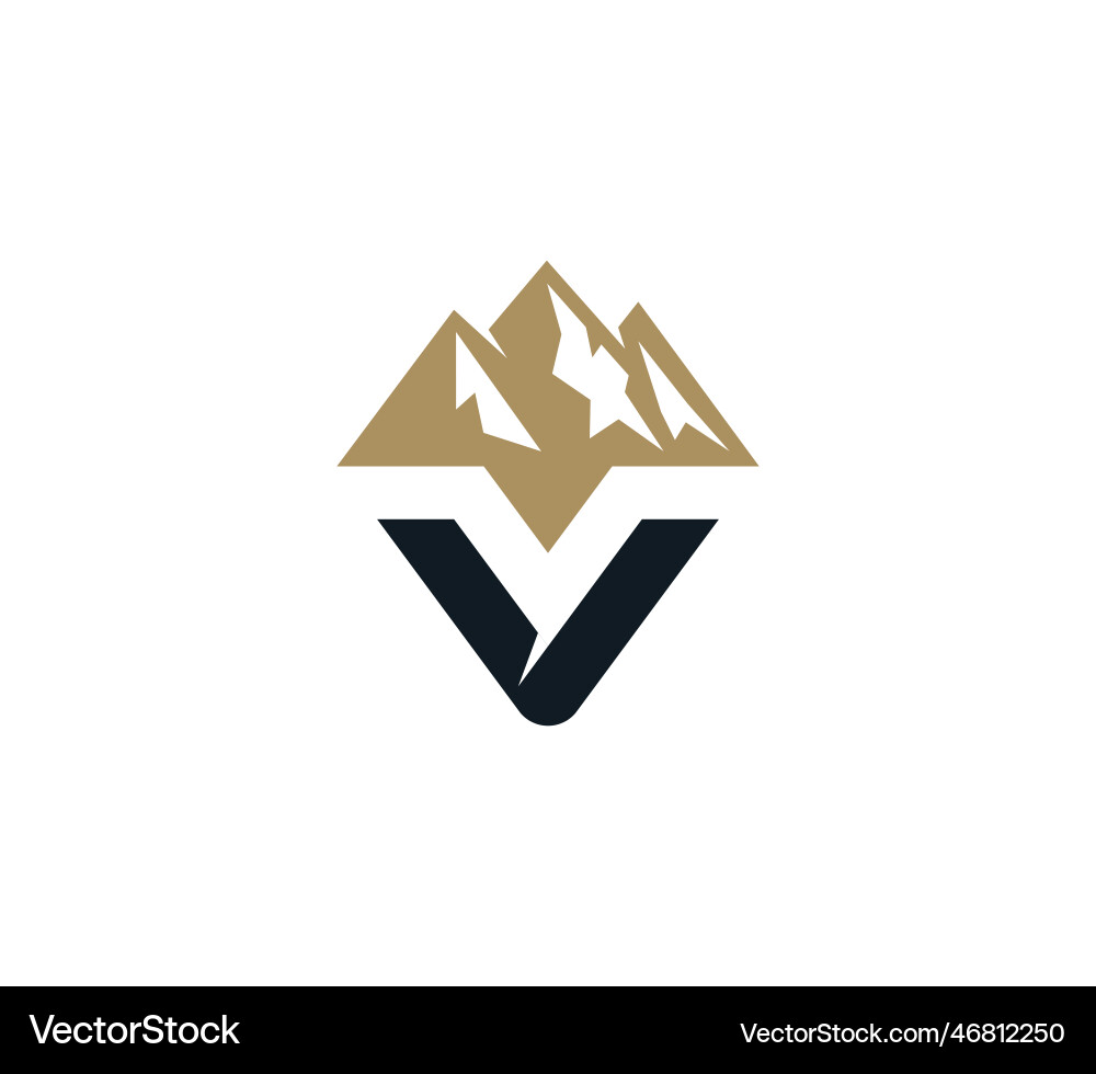 Adventure letter v logo abstract Royalty Free Vector Image