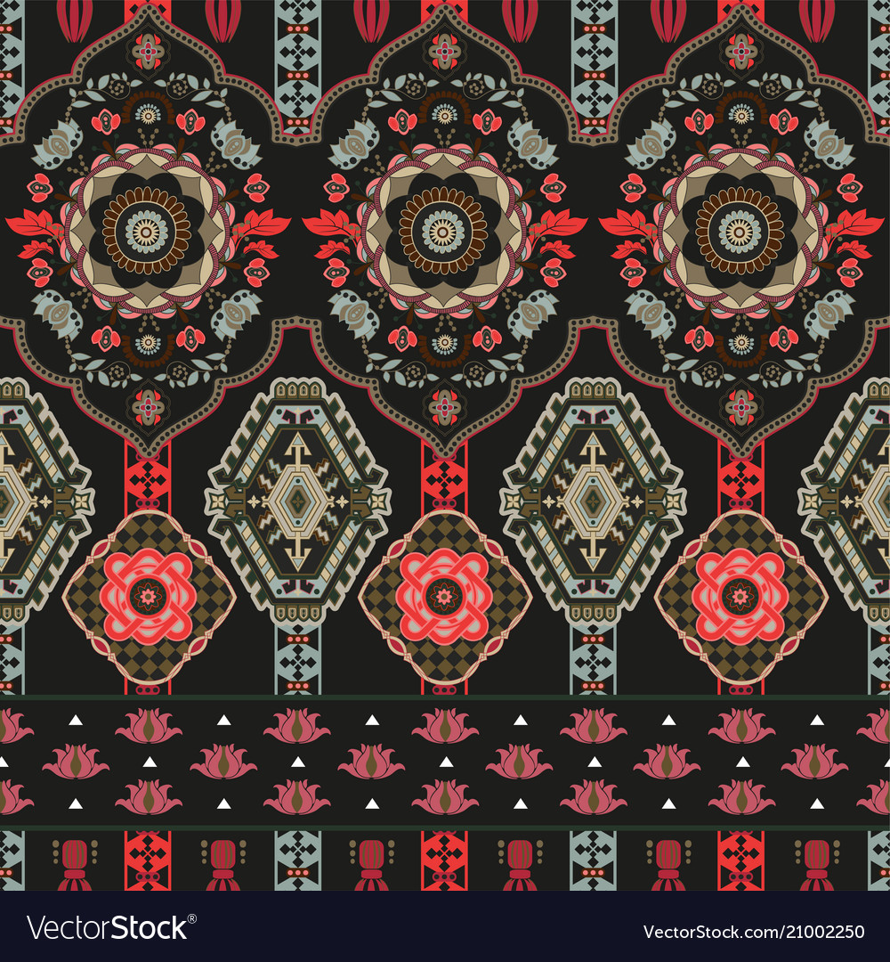 Colorful seamless paisley pattern decorative Vector Image Colorful seamless paisley pattern decorative Vector Image