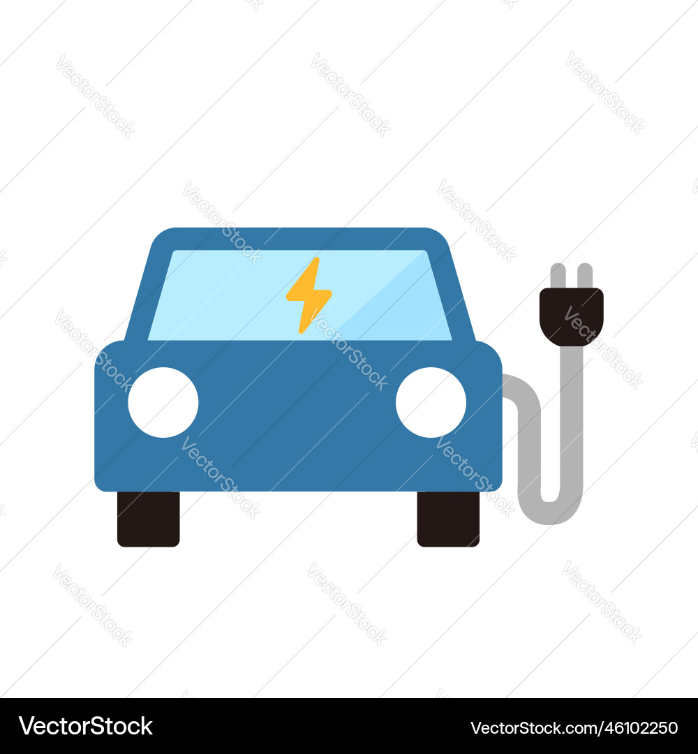 Ev electric vehicle icon Royalty Free Vector Image