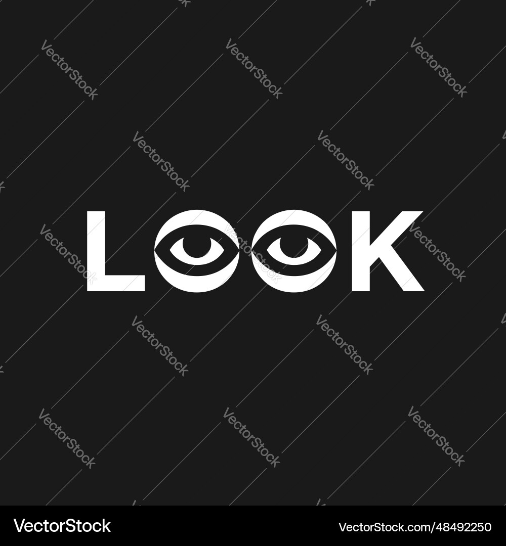 Eye letter look logo icon design template Vector Image
