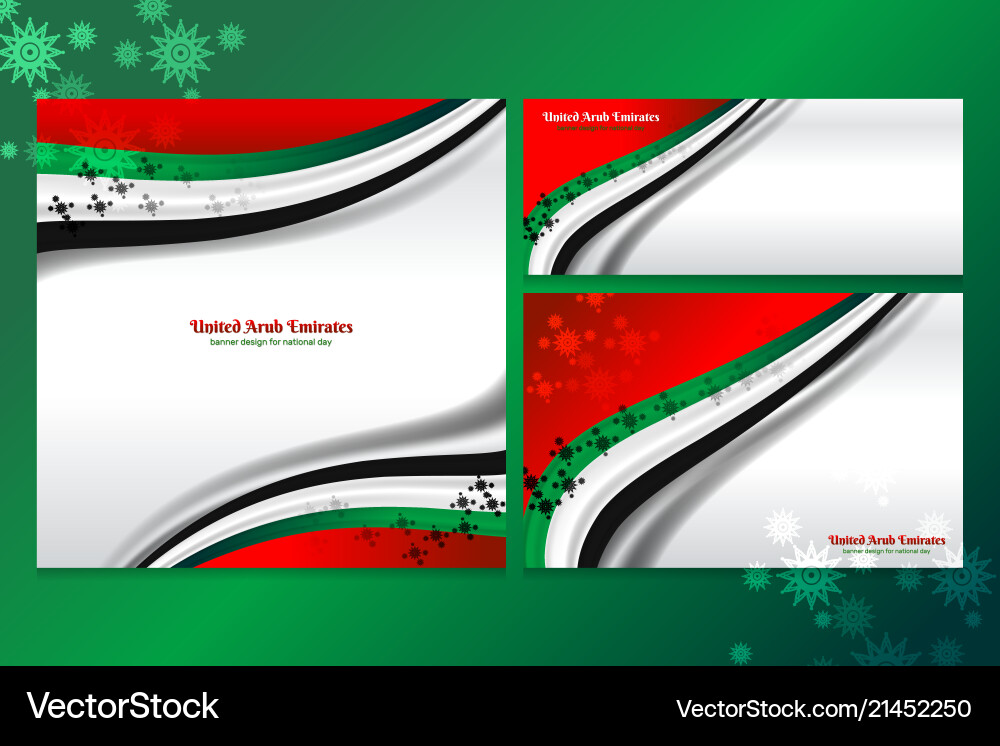 Flag of uae banner Royalty Free Vector Image - VectorStock