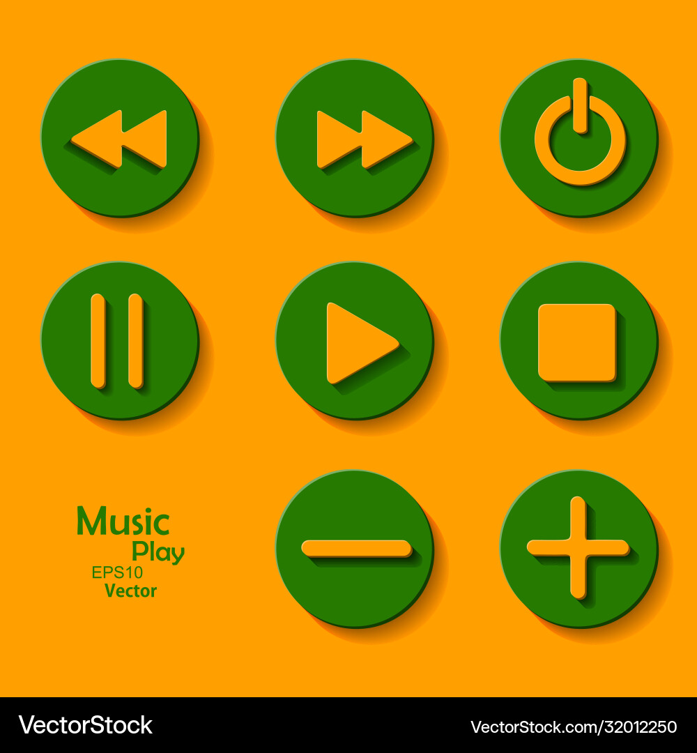 Music icons with white background Royalty Free Vector Image