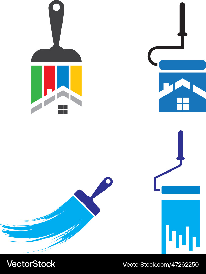 Paintbrush logo images Royalty Free Vector Image