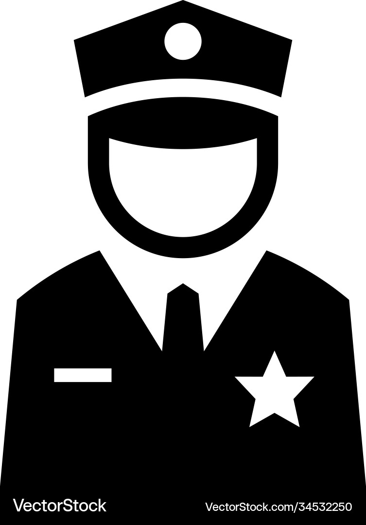 Police officer icon Royalty Free Vector Image - VectorStock