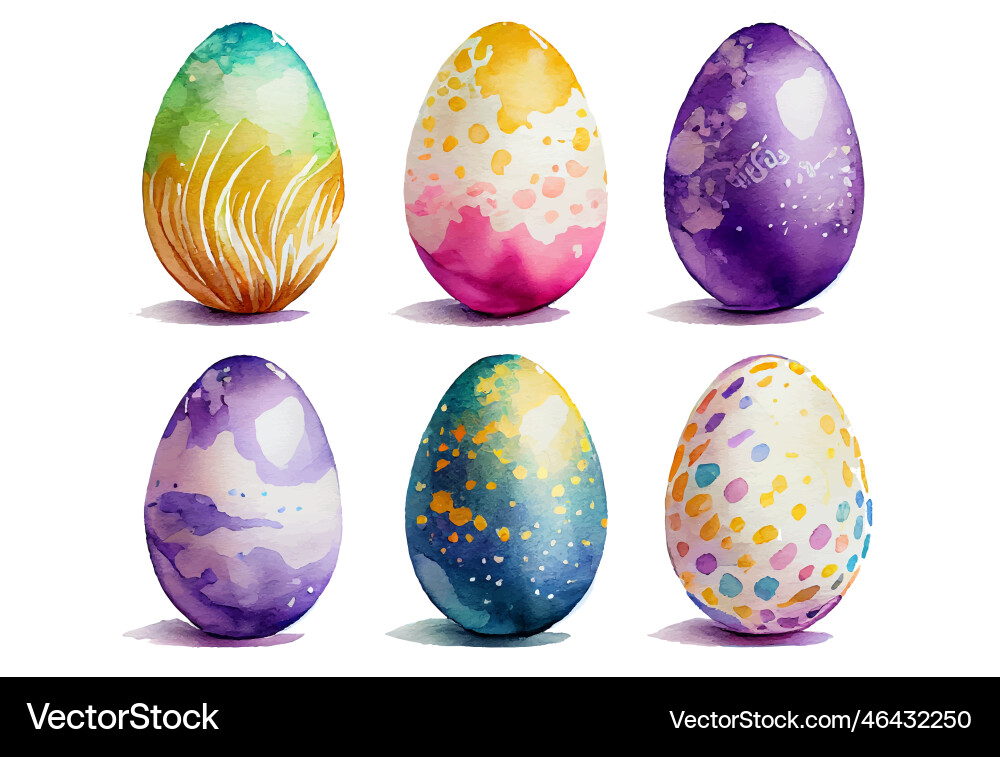 Set of aester colorful egg Royalty Free Vector Image