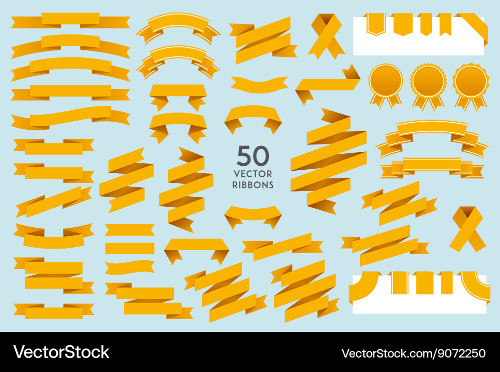 Set of ribbons Royalty Free Vector Image - VectorStock