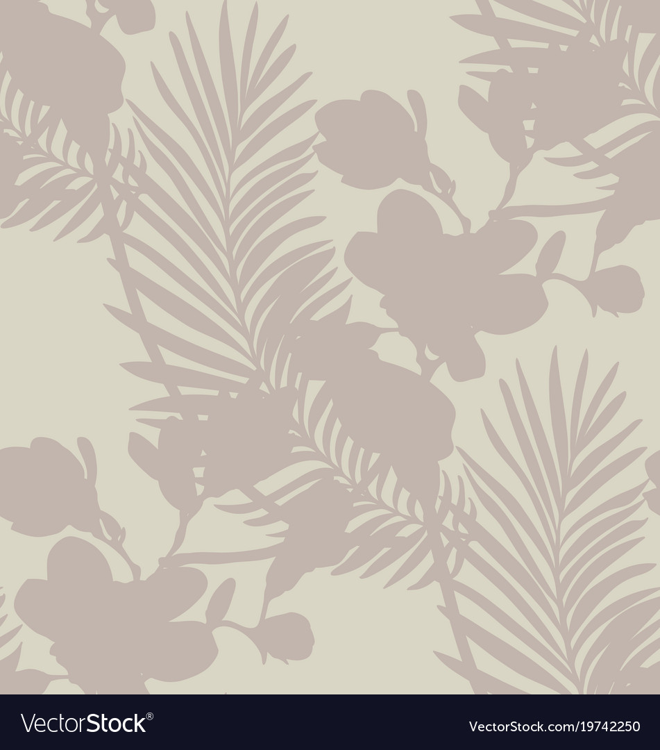 Subtle seamless pattern with drawn flowers plants Vector Image