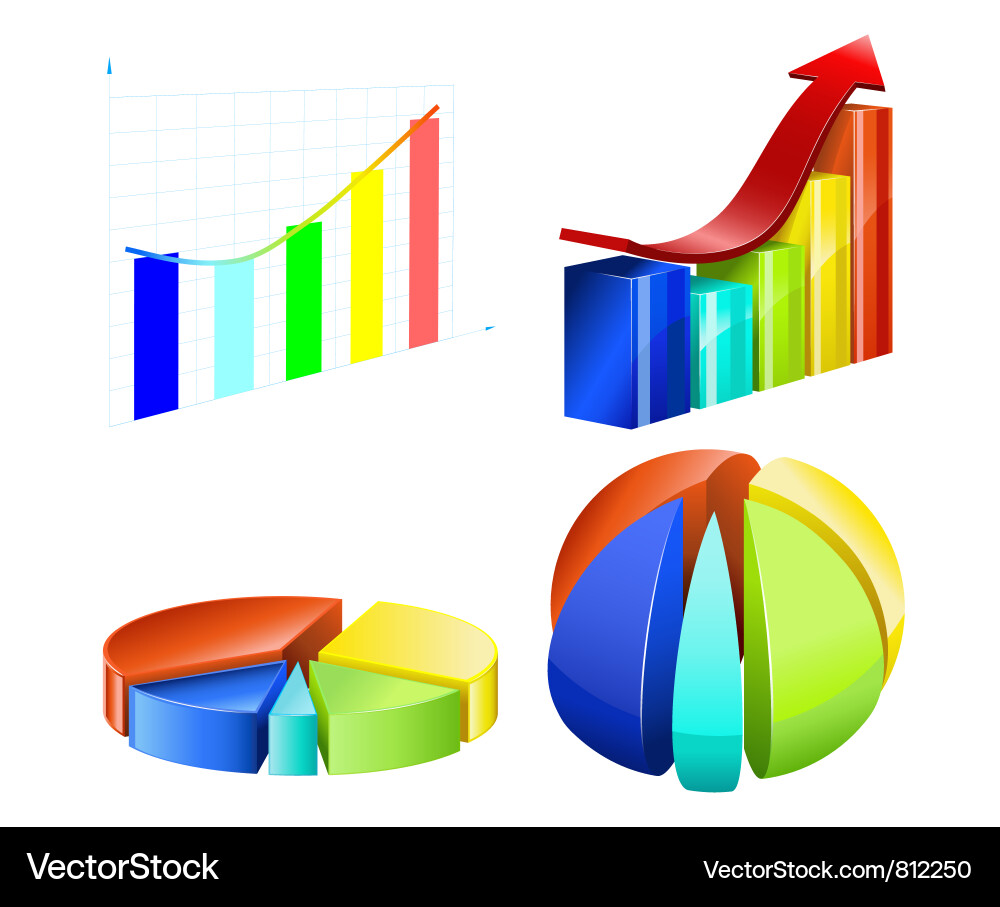 Arten von Diagrammen Lizenzfreies Vektorbild