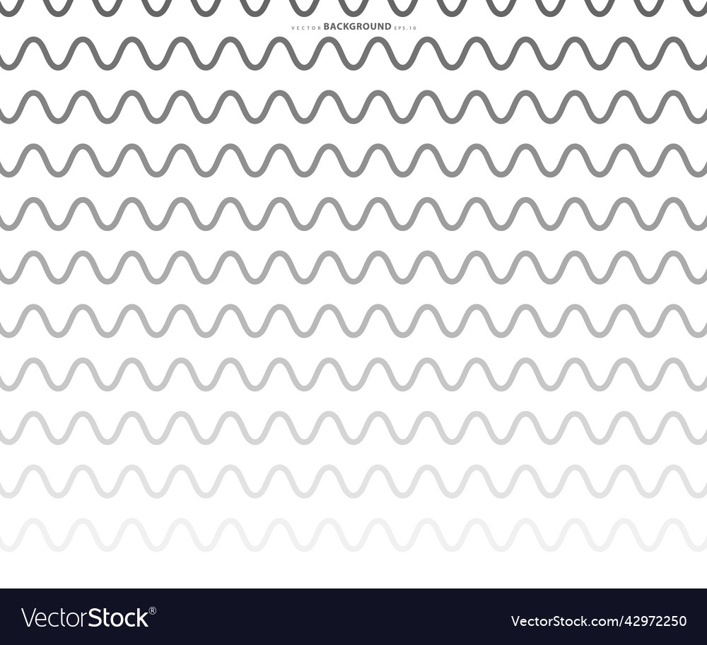 Wave Line And Wavy Zigzag Pattern Lines Abstract Vector Image