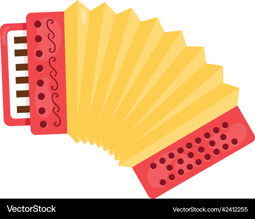 Accordion musical instrument Royalty Free Vector Image