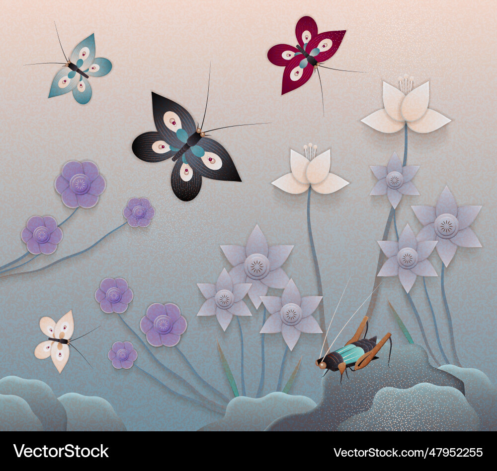Beautiful floral garden Royalty Free Vector Image