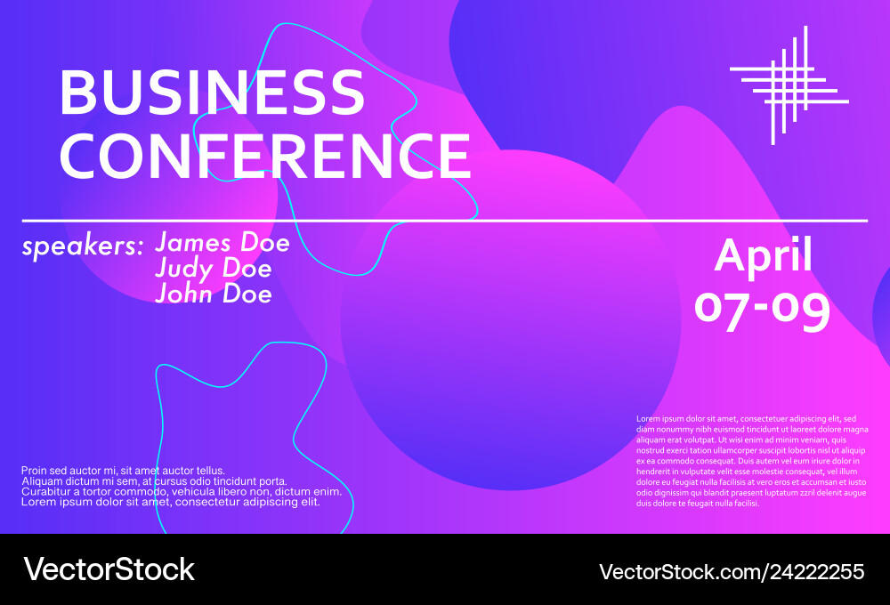 Business conference invitation design template Vector Image