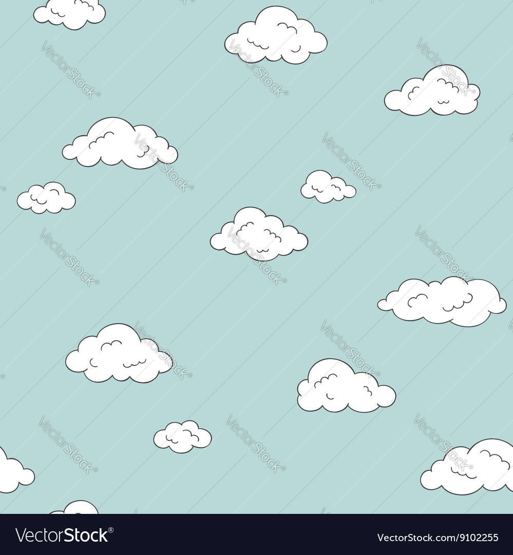 Clouds seamless background Royalty Free Vector Image