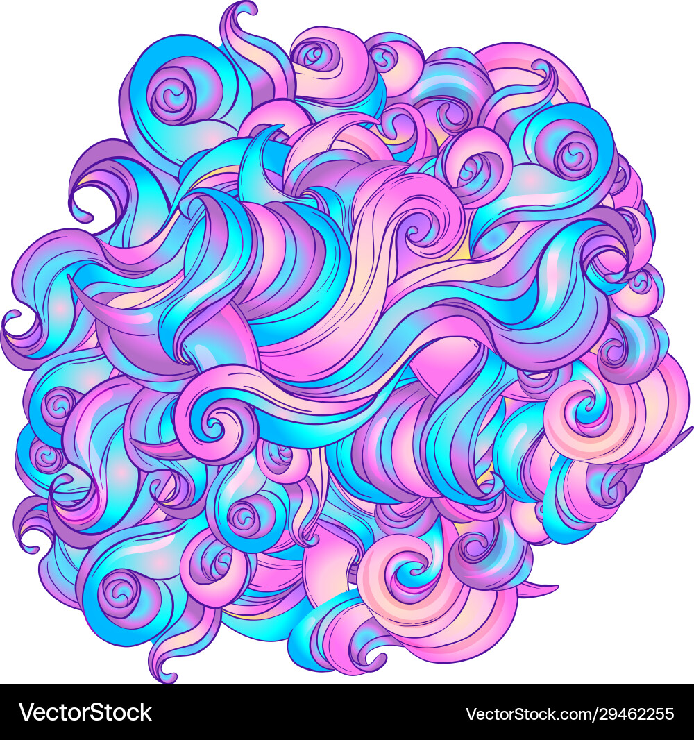 Endless background stormy sea line art Royalty Free Vector