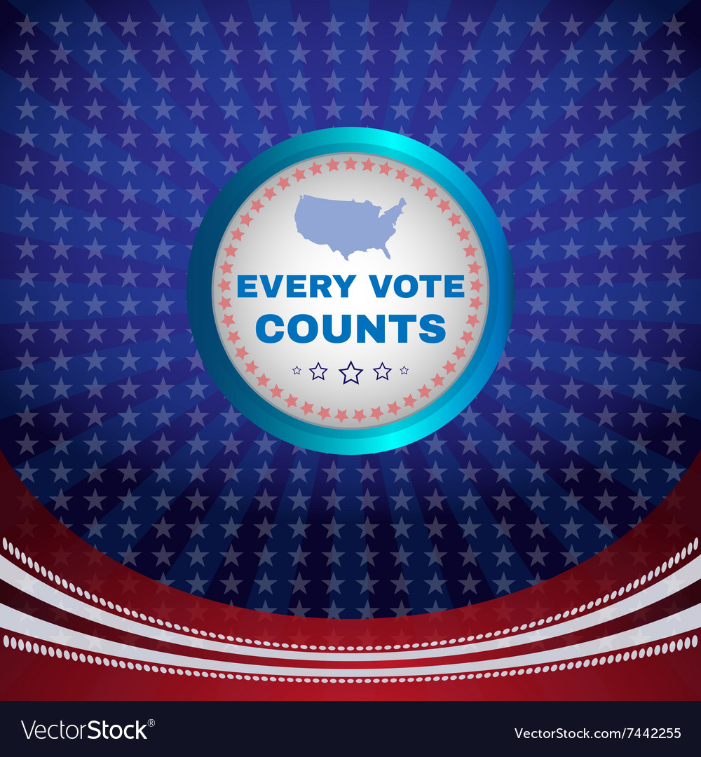 Every vote counts banner Royalty Free Vector Image