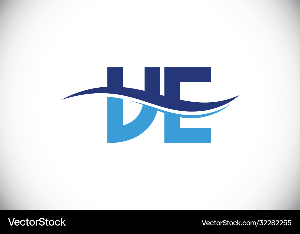 Initial monogram letter v e logo design template Vector Image
