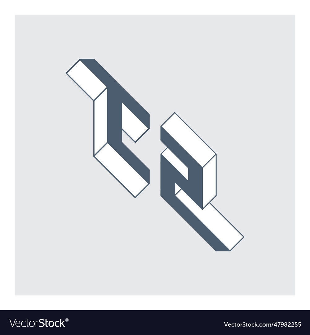 Isometric 3d font for design volume alphabet Vector Image