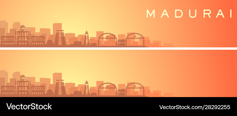 Madurai beautiful skyline scenery banner Vector Image