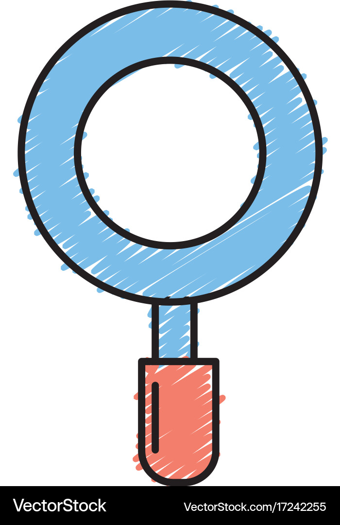 Magnifying glass search and exploration symbol Vector Image