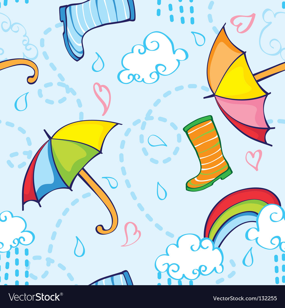 Rainy pattern Royalty Free Vector Image - VectorStock